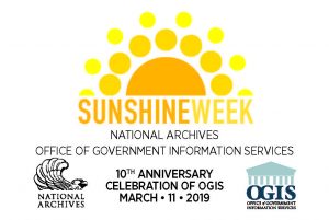 Save the Date: Sunshine Week 2019! – The FOIA Ombuds